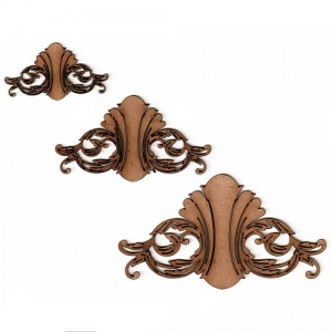 Art Deco & Nouveau Style Ornament 4 - MDF Wood Shape